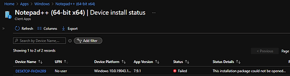 Intune Win32 App Deployment Failed With Error Code 0x80070653