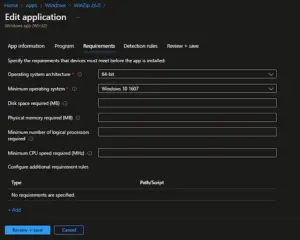 Understanding Win32 App Requirements Rule in Microsoft Intune - Techuisitive