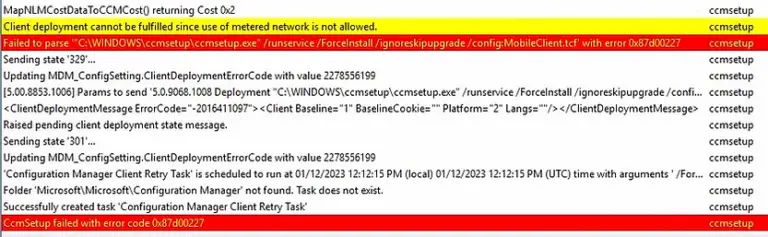 Ccmsetup Failed With Error Code 0x87d00227 Configmgr Sccm Techuisitive