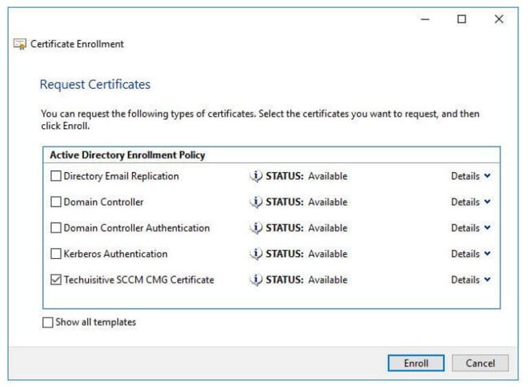 Sccm Cmg Setup Guide Part 2 Issue Enroll And Export Server Authentication Certificate
