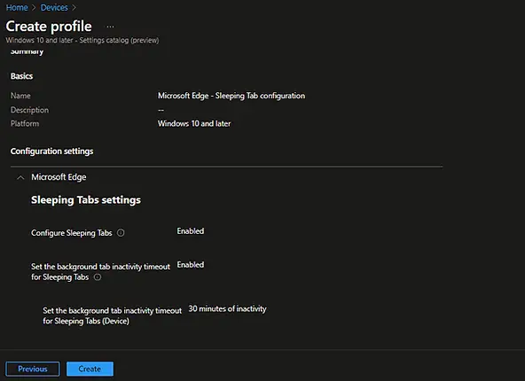 Configure Microsoft Edge Sleeping Tabs using Microsoft Intune - Techuisitive