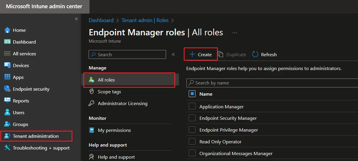 How To Create Custom Rbac Role In Intune For Laps Password