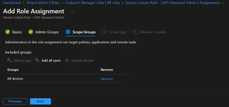 How to Create Custom RBAC Role in Intune for LAPS Password ...