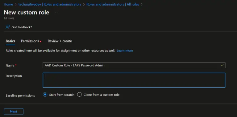 How to Create Custom RBAC Role in Intune for LAPS Password ...