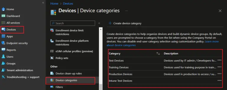 How to Create and Manage Microsoft Intune Device Categories - Techuisitive