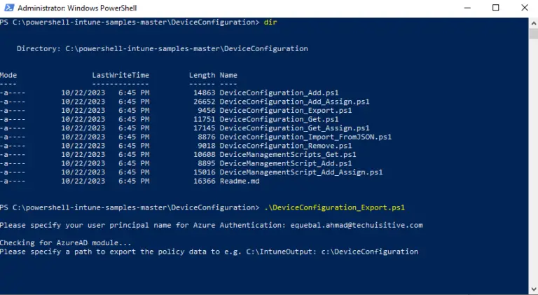 How to Export Device Configuration Profiles in Intune - Techuisitive