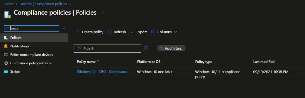 Export and Import Device Compliance Policies in Intune - Techuisitive