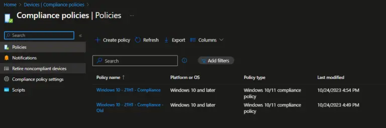 Export And Import Device Compliance Policies In Intune Techuisitive