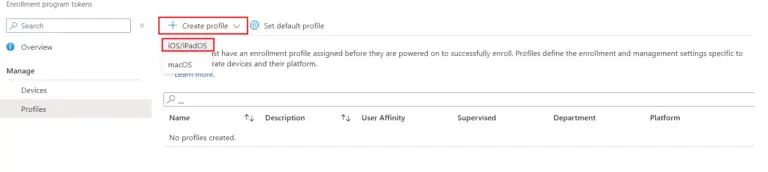 Create ADE Enrollment Profile in Intune - Techuisitive