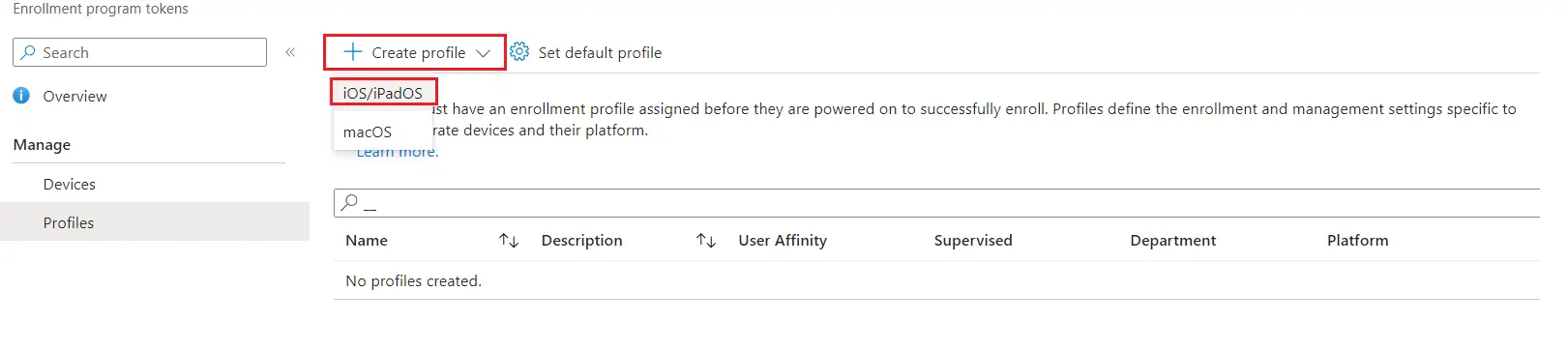 Create ADE Enrollment Profile in Intune - Techuisitive