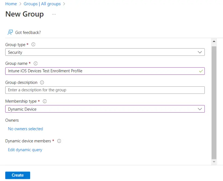 Dynamic Group Based on Enrollment Profile in Intune - Techuisitive