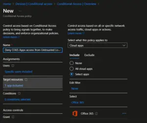 Deny M365 Apps access from Untrusted Locations | Intune - Techuisitive