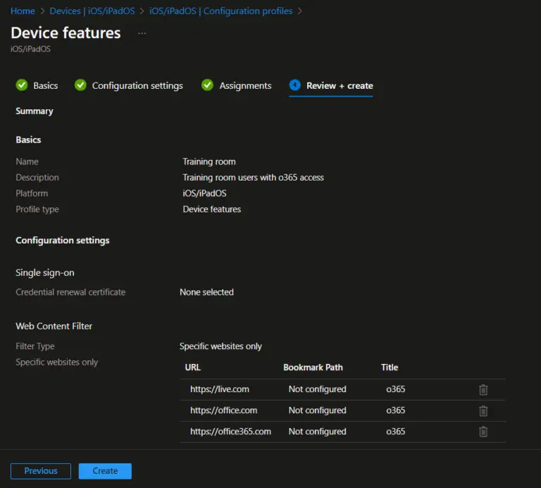 How to Restrict Website Access Using Web Content Filter | Intune ...