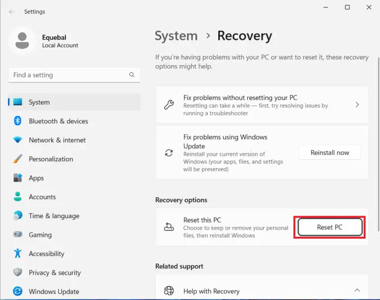 How to Reset Windows 11 PC to Factory Settings - Techuisitive