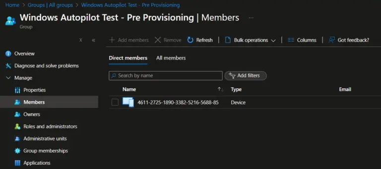 Create Group Based on Windows Autopilot Group Tag - Techuisitive