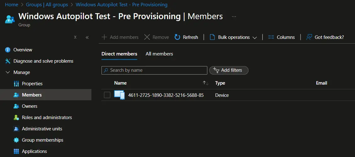 Create Group Based on Windows Autopilot Group Tag - Techuisitive