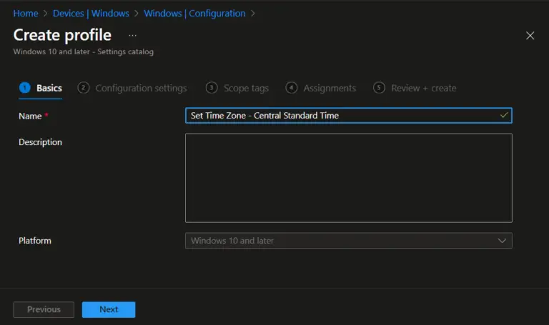 Set Windows 11 Time Zone with Intune Device Configuration Profile - Techuisitive