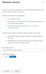 How to Rename Device from Intune - Techuisitive