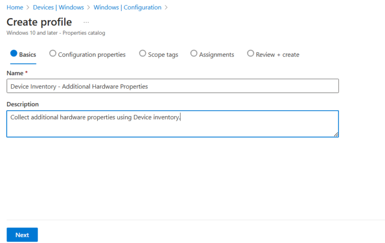 Collect Device Inventory Using Intune Properties Catalog - Techuisitive