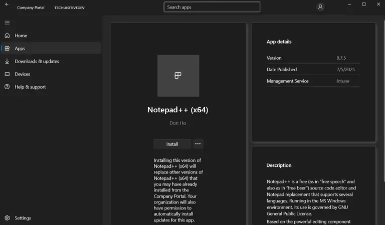 Deploy Win32 App Using Intune Enterprise App Catalog - Techuisitive