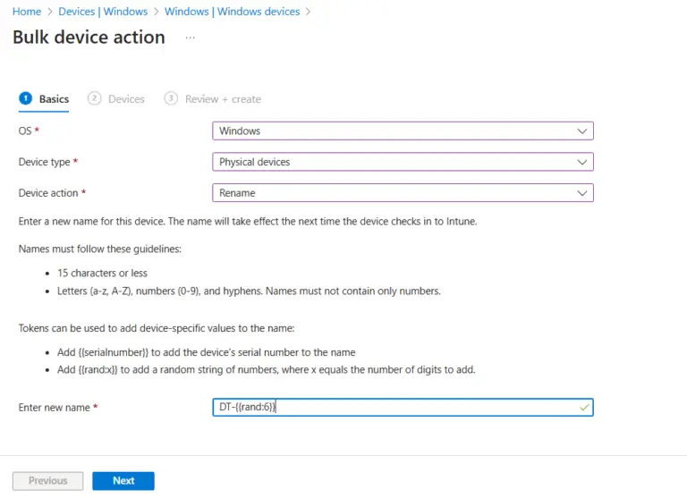 How to Bulk Rename Windows Devices from Intune - Techuisitive