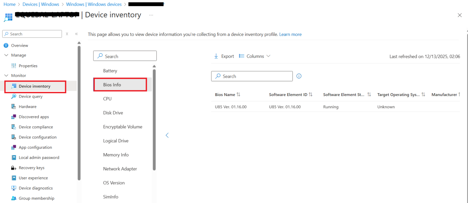 Collect Device Inventory Using Intune Properties Catalog - Techuisitive